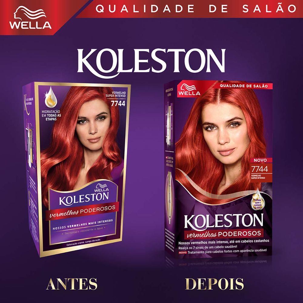 Tinta de Cabelo Wella Koleston Vermelho Super Intenso 7744 - Drogaria ...