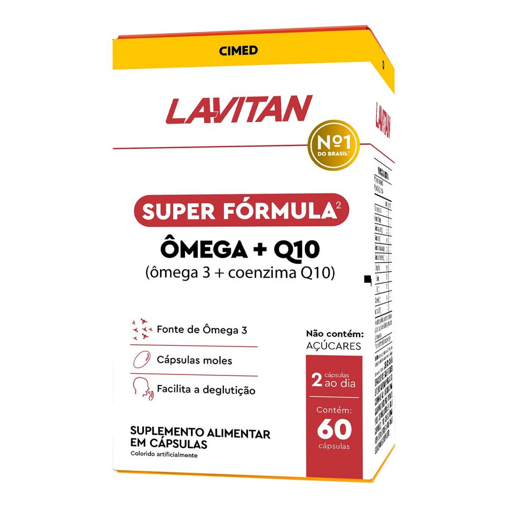 Suplemento Alimentar Lavitan Super Fórmula Ômega + Q10 60 Cápsulas - Drogaria Sao Paulo