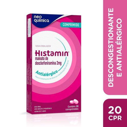 Histamin 2mg Neo Química 20 Comprimidos - Drogaria Sao Paulo