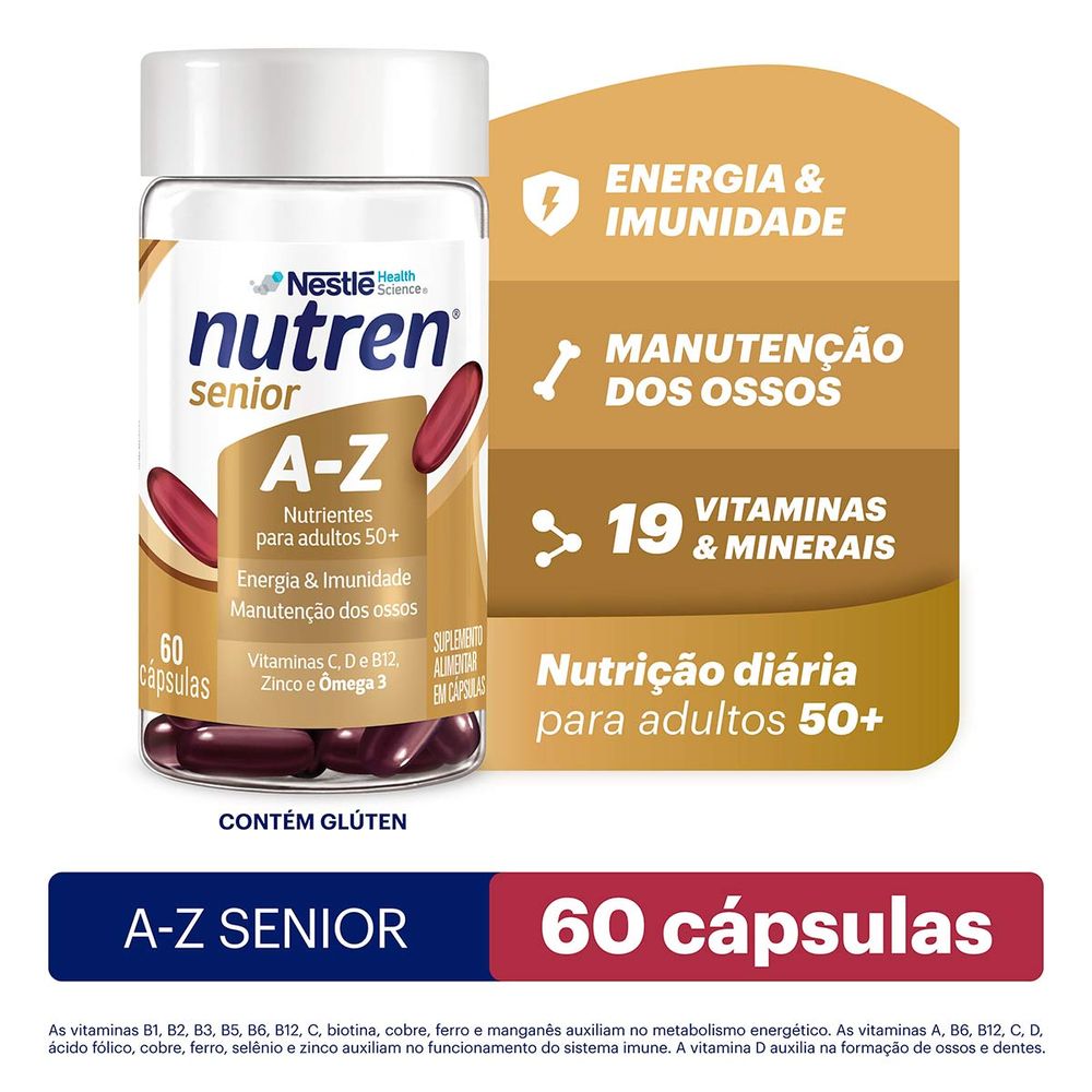 Suplemento Alimentar Nutren Senior A-Z 60 Cápsulas - Drogaria Sao Paulo