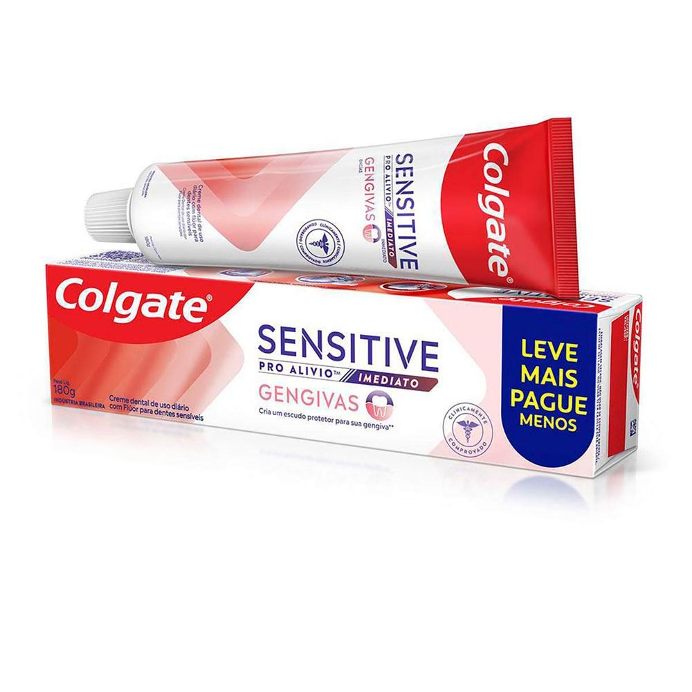 Pasta de Dente Colgate Sensitive Pro-Alívio Imediato Gengivas 180g ...