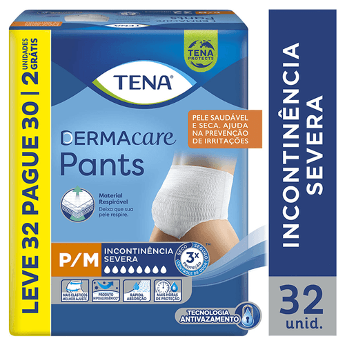 Roupa Íntima Tena Pants Dermacare P/M 32 Unidades - Drogaria Sao Paulo
