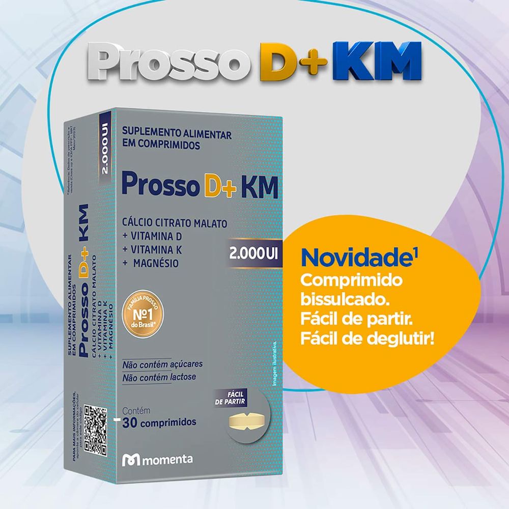 Prosso D+ KM 2000UI Eurofarma 30 Comprimidos - Drogaria Sao Paulo