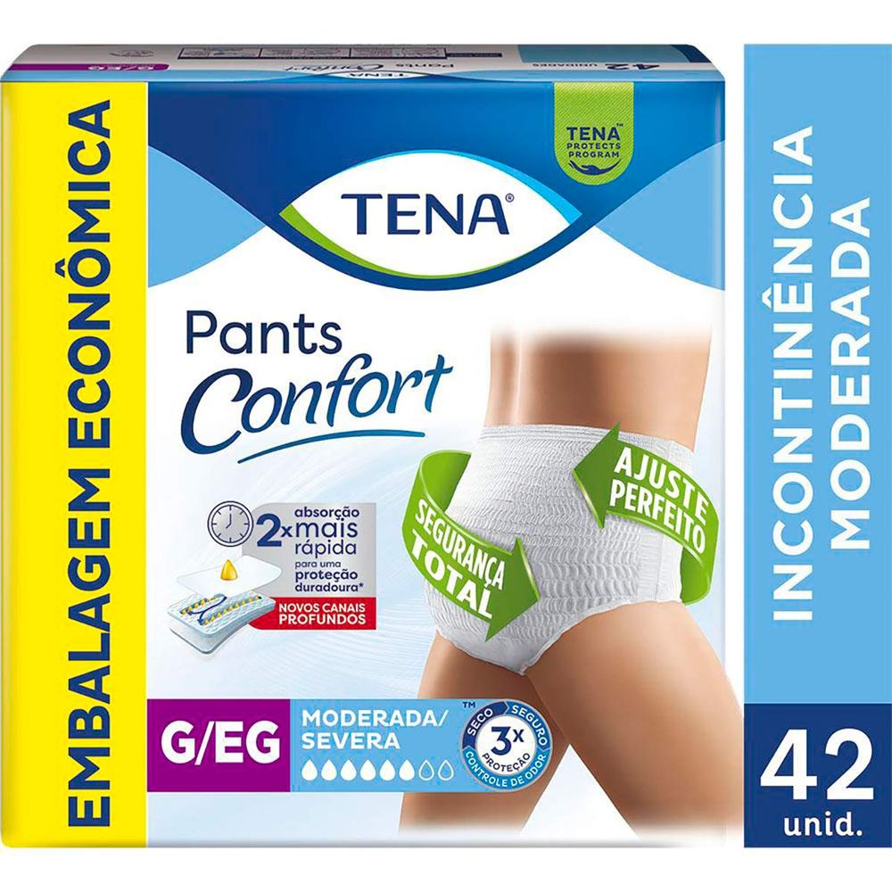 Roupa Íntima Tena Pants Confort G/EG 42 Unidades - Drogaria Sao Paulo