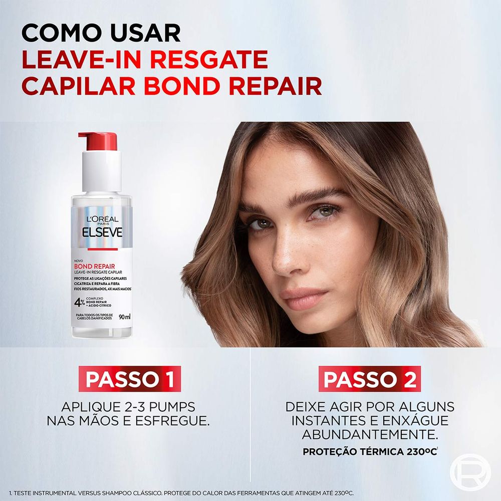 Leave-In Proteção Térmica L'Oréal Paris Elseve Bond Repair Resgate ...