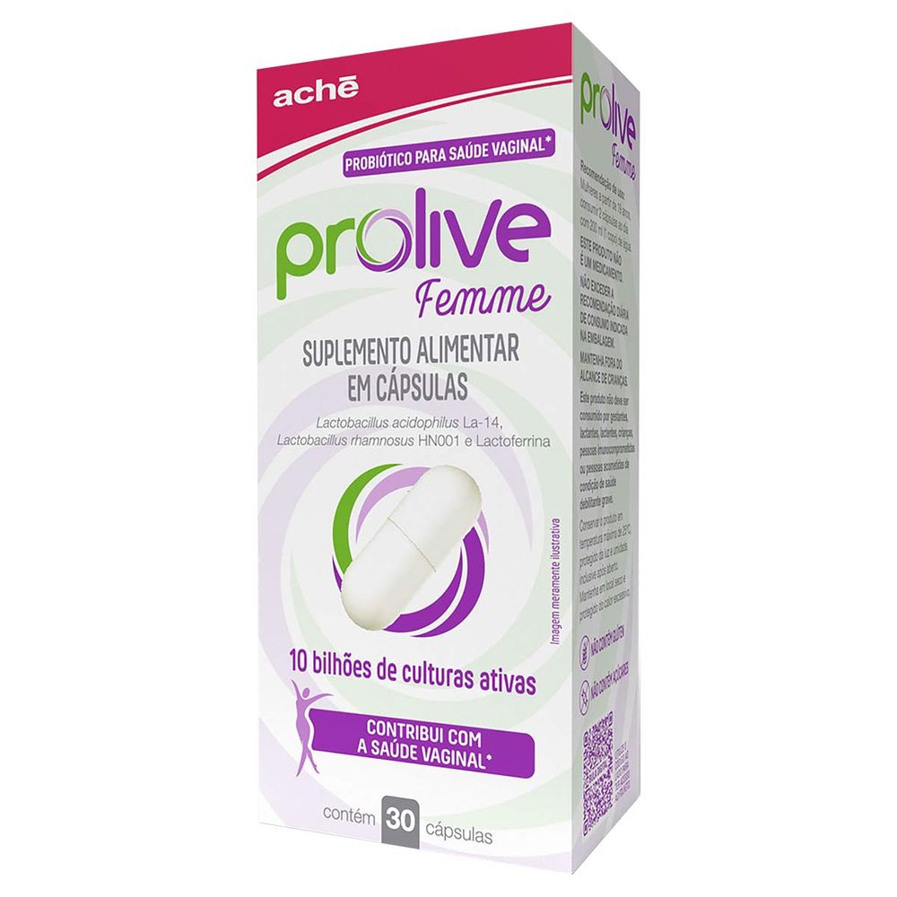 Probiótico Prolive Femme 30 Cápsulas - Drogaria Sao Paulo