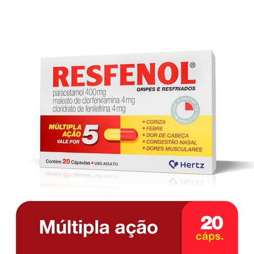 Resfenol Hertz 20 Cápsulas - Drogaria Sao Paulo