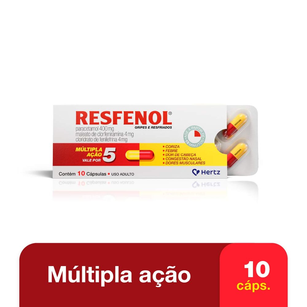 Resfenol Hertz 10 Cápsulas - Drogaria Sao Paulo