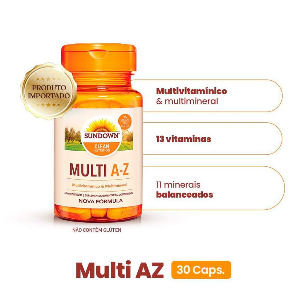 Suplemento Alimentar Sundown Multi A-Z 30 Cápsulas - Drogaria Sao Paulo