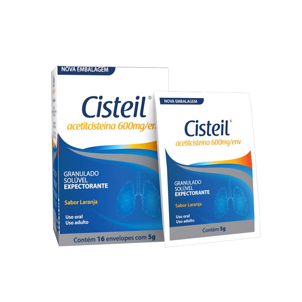 Cisteil 600mg/g Geolab 16 Envelopes 5g Cada - Drogaria Sao Paulo