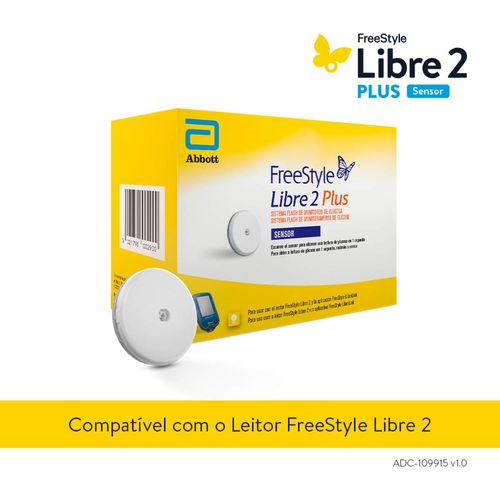 Sensor Freestyle Libre 2 Plus Abbott 1 Unidade - Drogaria Sao Paulo