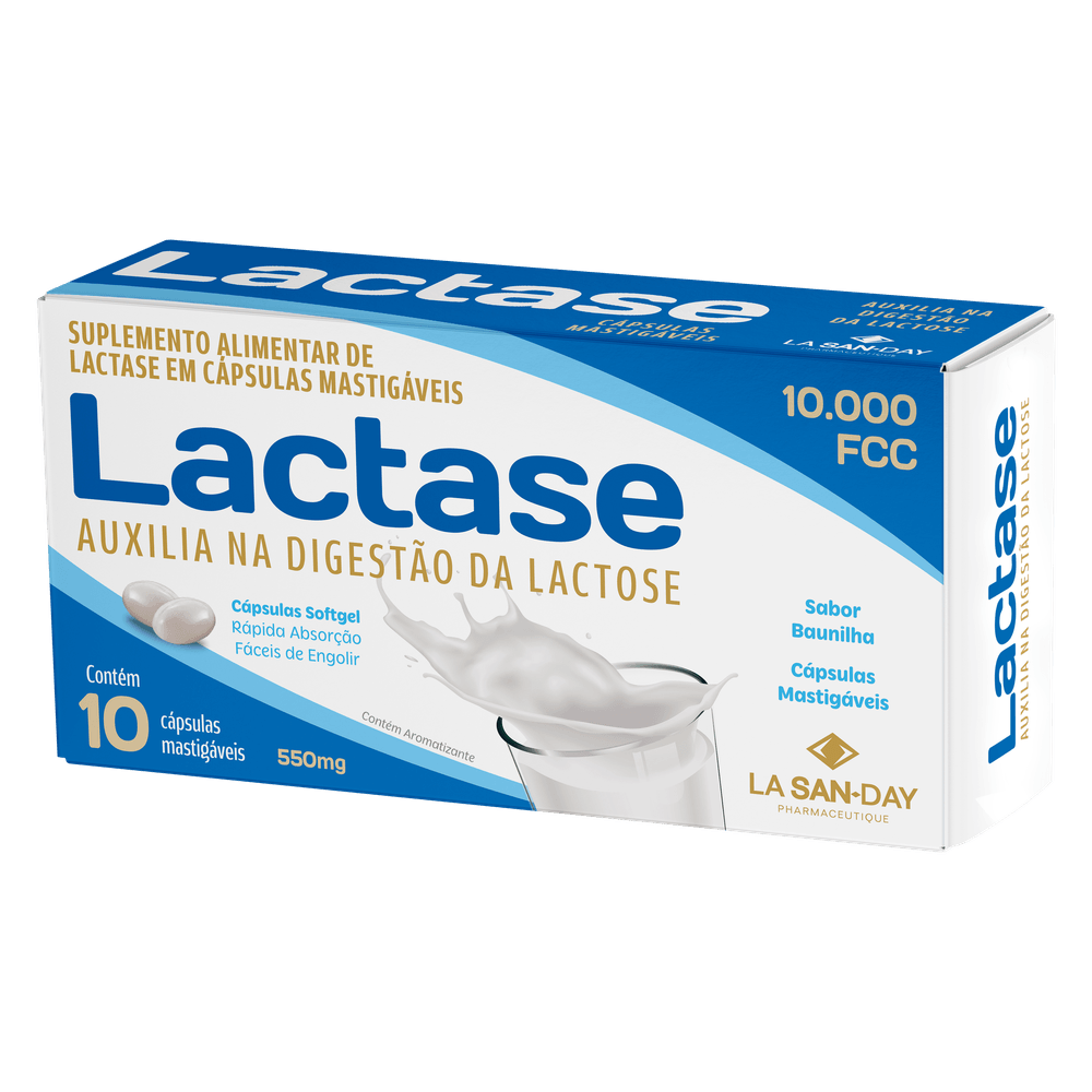 Lactase 10.000 FFC (10 Cápsulas) - Drogaria Sao Paulo