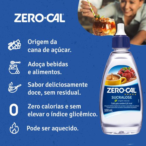 Kit Adoçante em Pó Zero-Cal 50 Envelopes 3 Unidades - Drogaria Sao Paulo