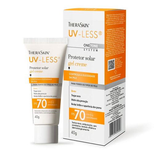 Protetor Solar Facial Theraskin Uv-Less Fps 70 Sem Cor 40g - Drogaria Sao Paulo
