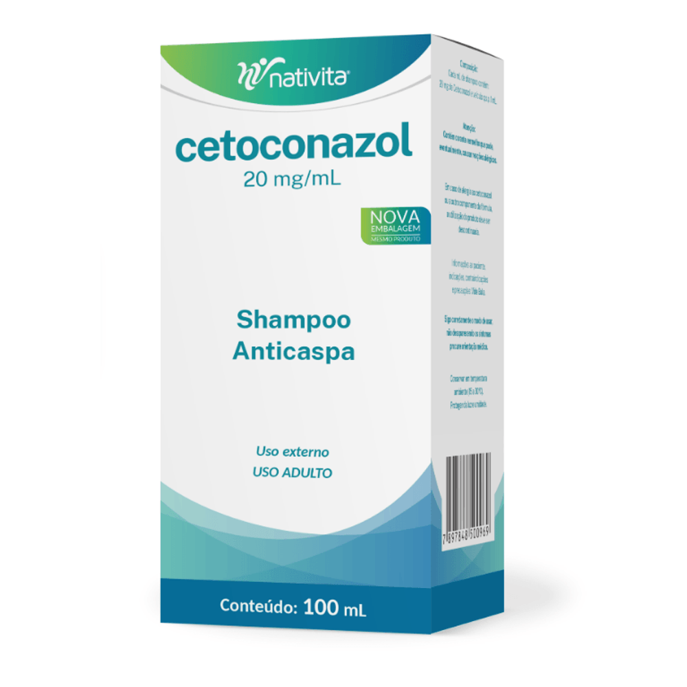 Shampoo Cetoconazol Anticaspa 20mg/ml 100ml - Nativita - Drogaria Sao Paulo