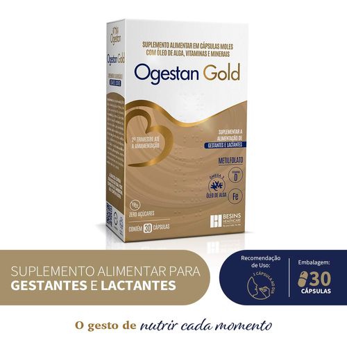Ogestan Gold 30 Cápsulas - Drogaria Sao Paulo