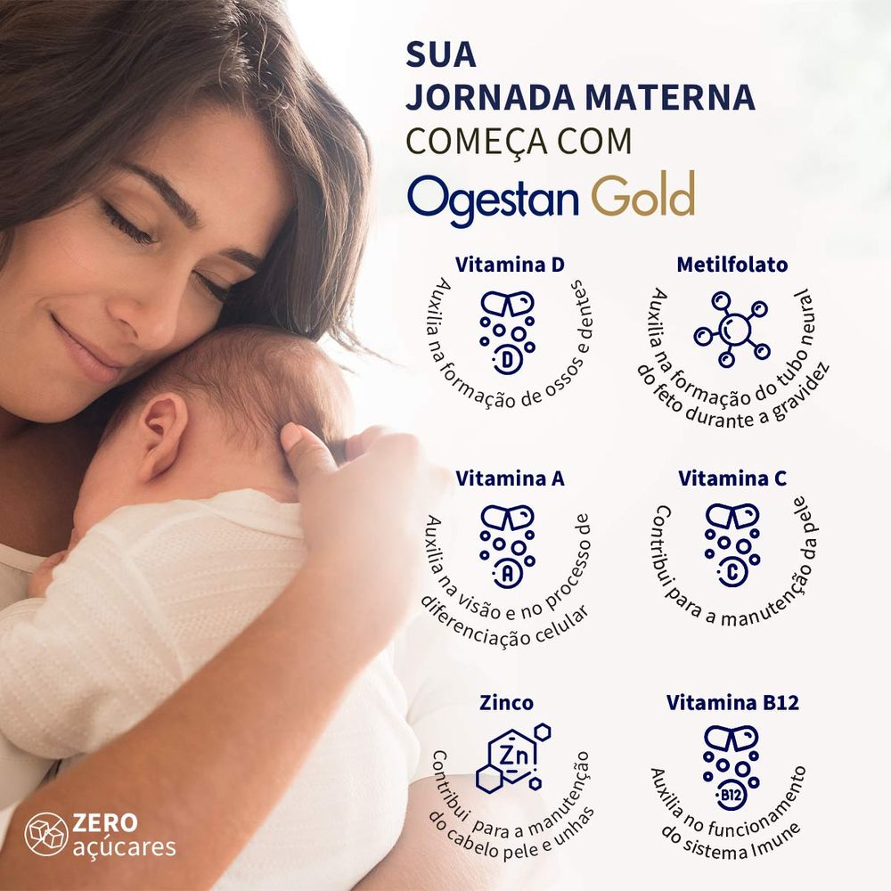 Ogestan Gold Besins Healthcare 90 Cápsulas - Drogaria Sao Paulo