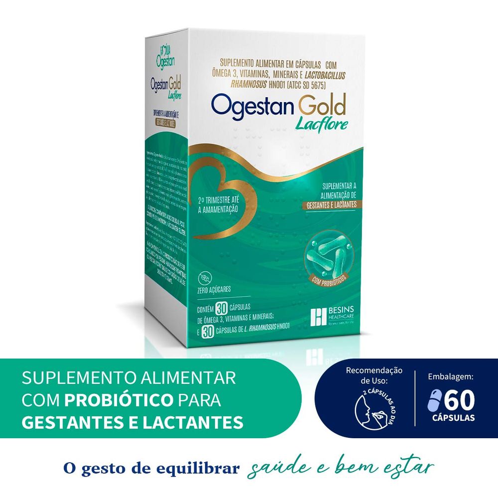 Suplemento Alimentar Ogestan Gold Lacflore 60 Cápsulas - Drogaria Sao Paulo