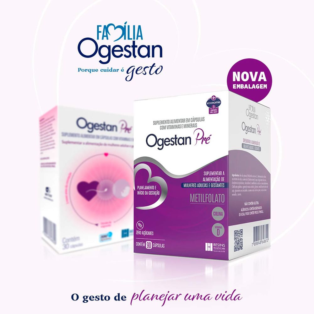 Suplemento Alimentar Ogestan Pré 90 Cápsulas - Drogaria Sao Paulo