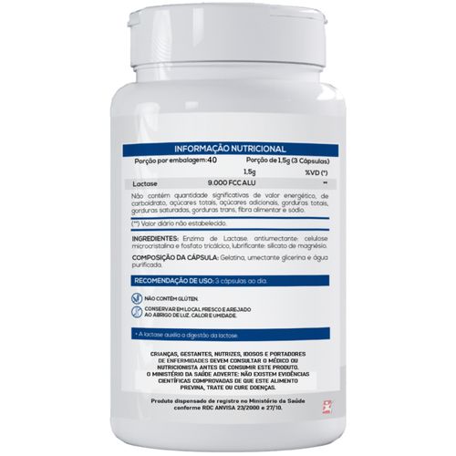 ENZIMA LACTASE 3000 FCC POR CÁPSULA 120 CÁPSULAS - BIONUTRI - Drogaria ...
