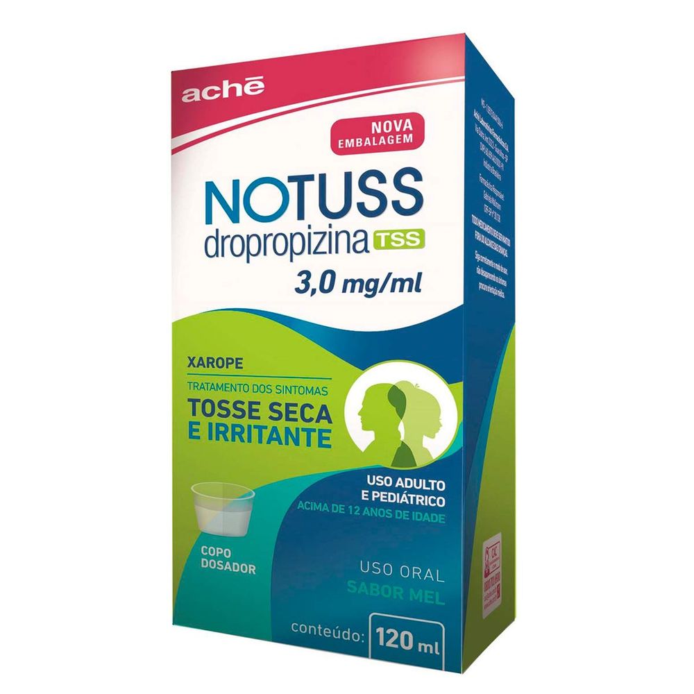 Notuss TSS 3,0mg/mL Aché Xarope 120ml - Drogaria Sao Paulo