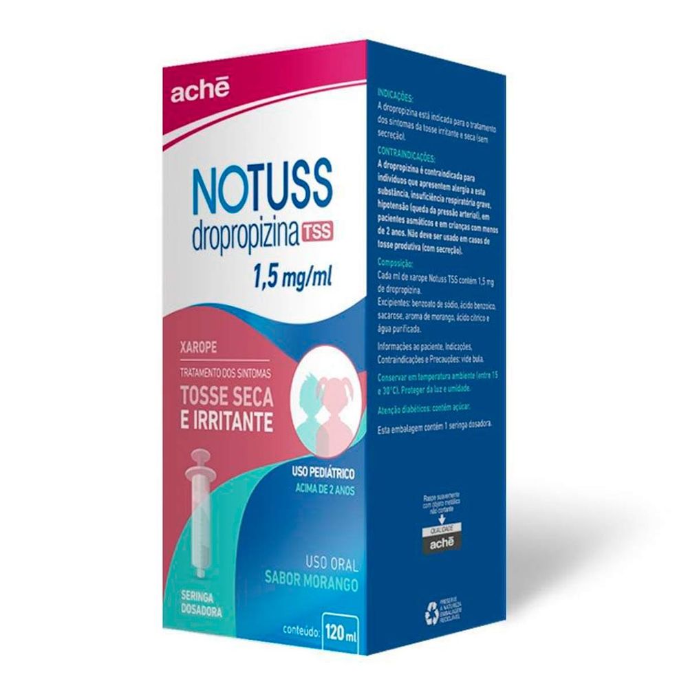 Notuss TSS 1,5mg/mL Aché Xarope 120ml - Drogaria Sao Paulo