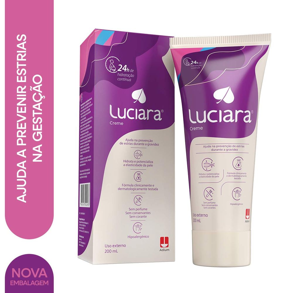 Creme Luciara de Tratamento Preventivo Contra as Estrias para Gestante ...