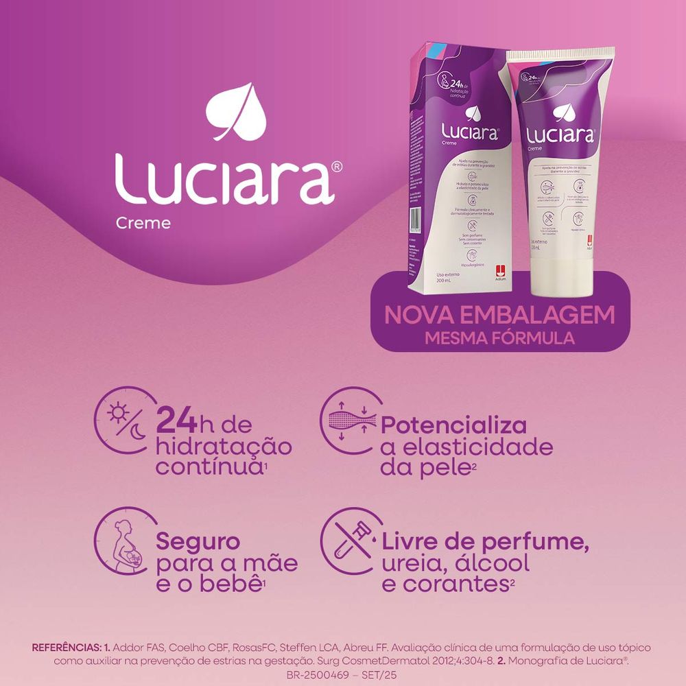 Creme Luciara de Tratamento Preventivo Contra as Estrias para Gestante ...