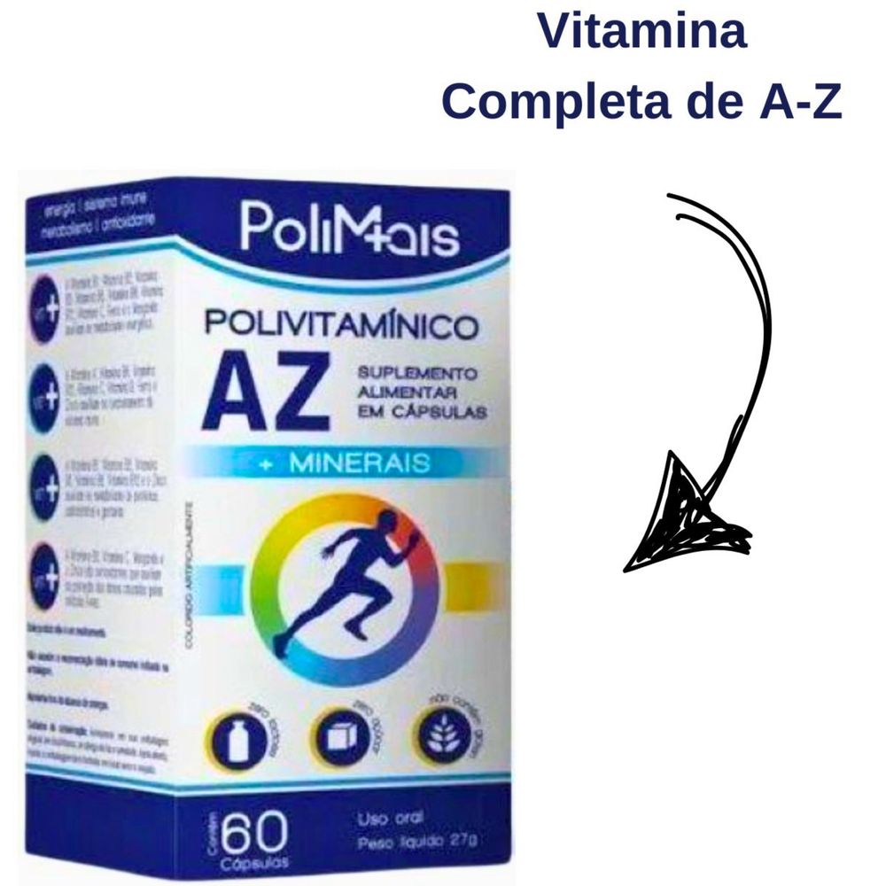 Polimais Vitamina A-Z Total 60 Cápsulas[estoque principal] - Drogaria ...