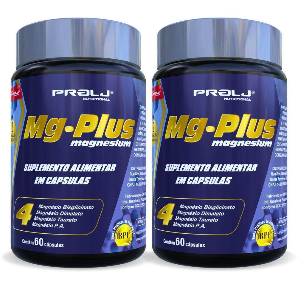MG PLUS 4 MAGNÉSIO 500MG 60 CÁPSULAS KIT 2 - Drogaria Sao Paulo