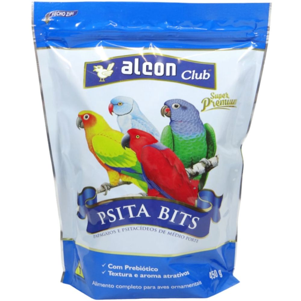 ALCON CLUB PSITA BITS 450G SUPER PREMIUM KIT COM 3 - Drogaria Sao Paulo