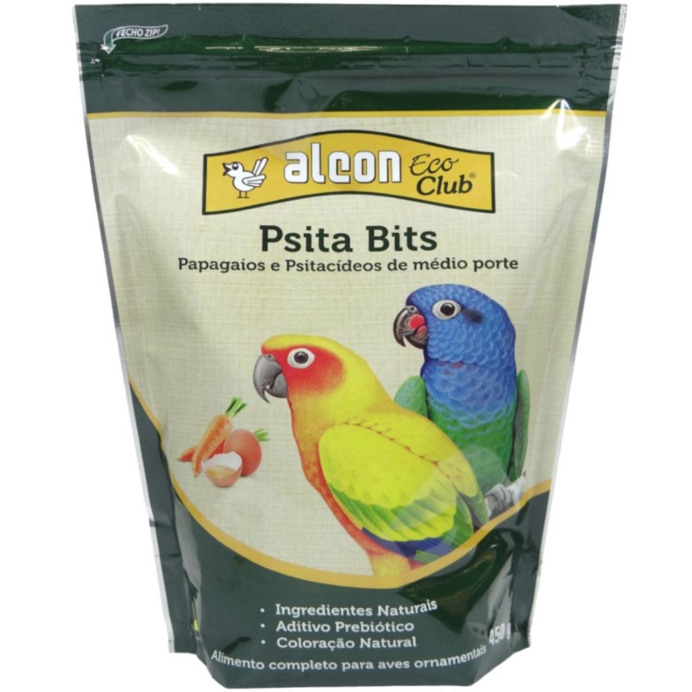 ALCON ECO CLUB PSITA BITS 450G KIT COM 4 - Drogaria Sao Paulo