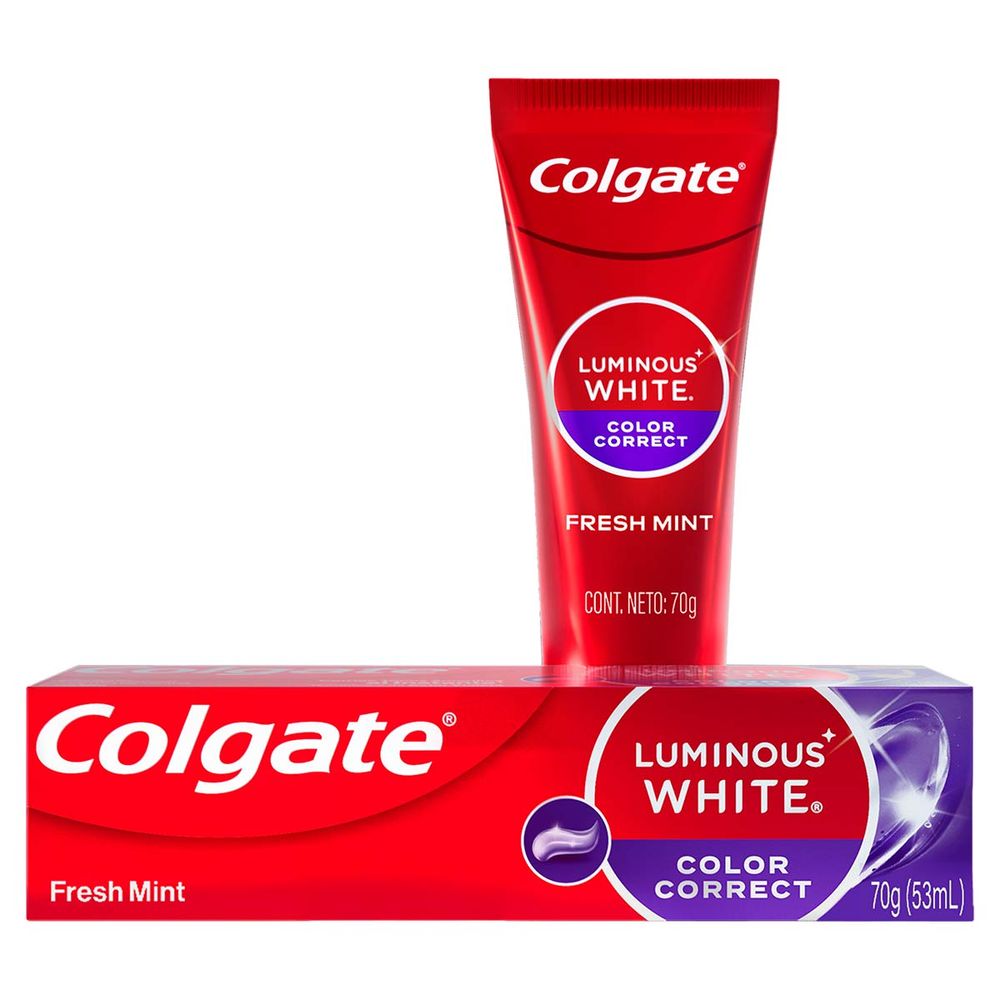 Pasta de Dente Fresh Mint Colgate Luminous White Color Correct 70g ...