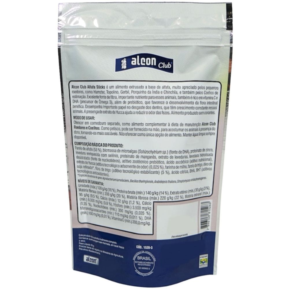 ALCON CLUB ALFAFA STICKS 70G KIT COM 10 - Drogaria Sao Paulo