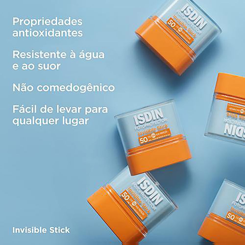 Protetor Solar Facial em bastão ISDIN FPS 50 Invisible 10g Stick ...