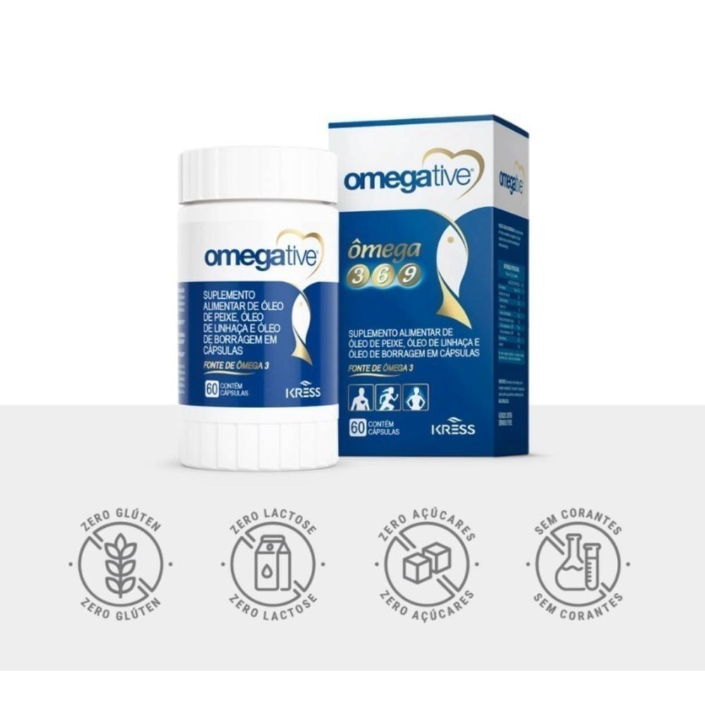 Omegative Suplemento Ômega 3 6 9 Kress 60cps - Drogaria Sao Paulo