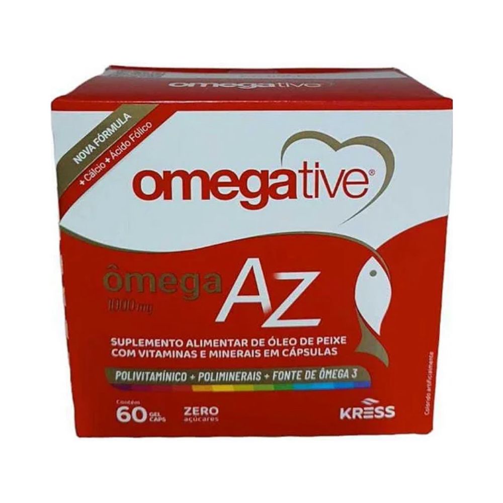 Suplemento Alimentar Omegative AZ Kress - Ômega 1000mg - 60cps ...