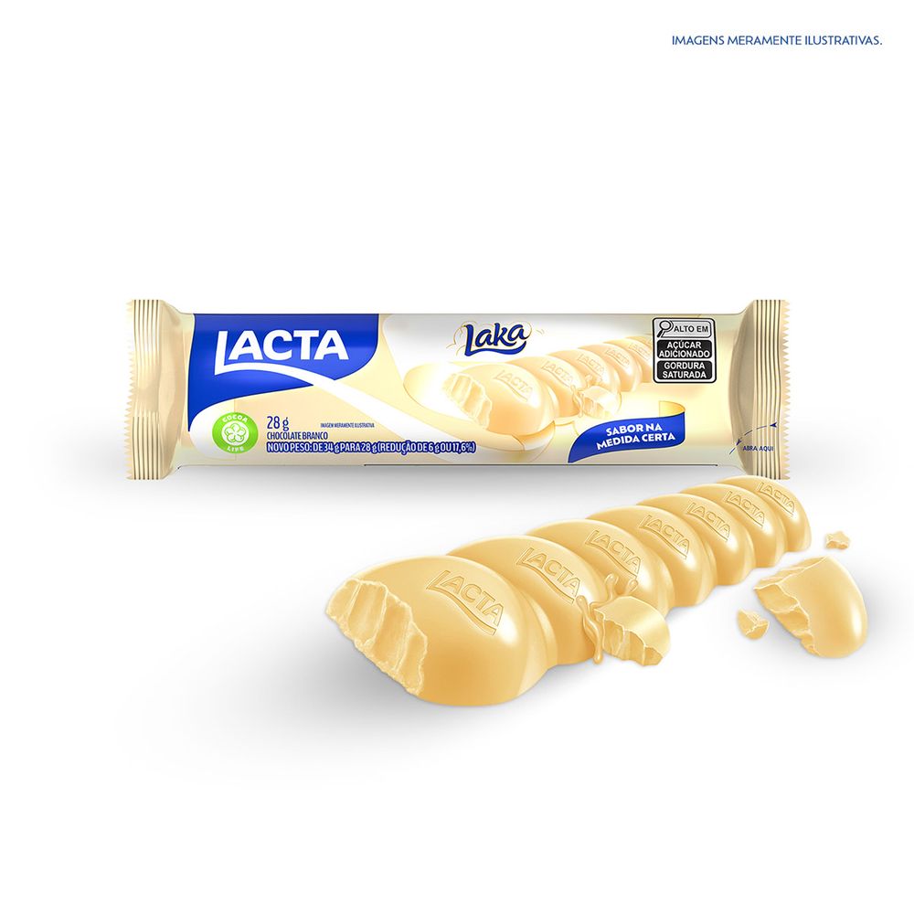 Chocolate Branco Lacta 28g - Drogaria Sao Paulo