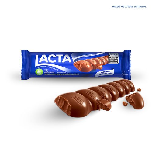 Chocolate ao Leite Lacta 28g - Drogaria Sao Paulo
