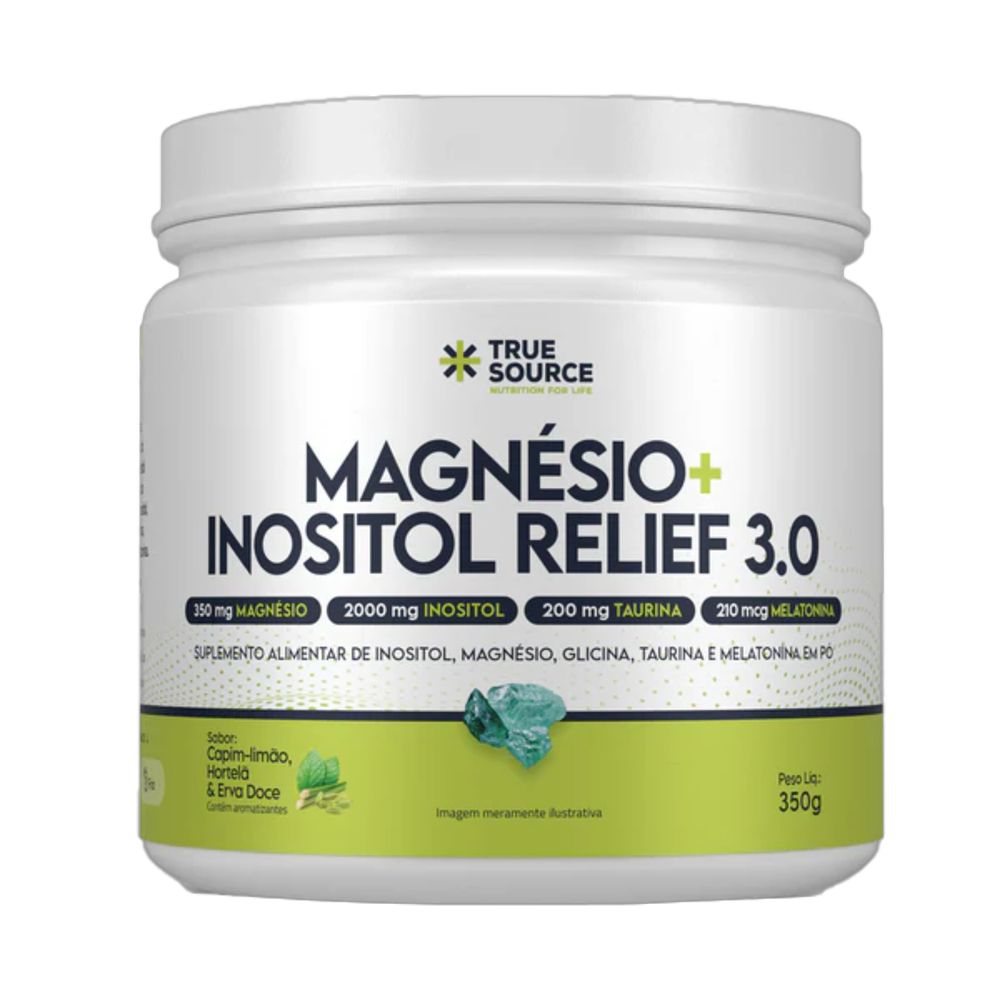 Magnésio + Inositol Relief 3.0 Capim Limão True Source 350g - Drogaria ...
