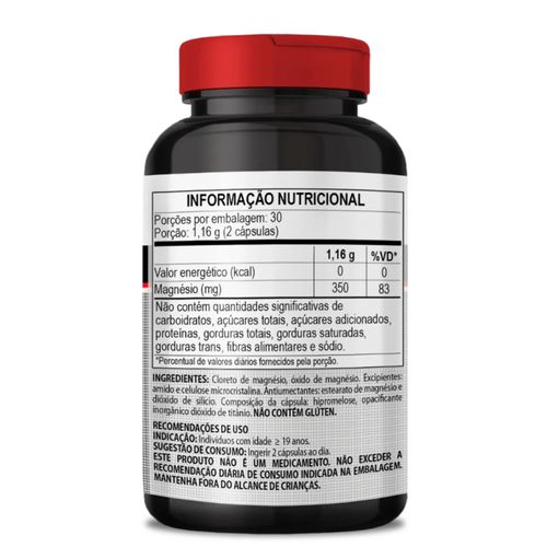 Cloreto de Magnésio PA 60 cápsulas 580mg ClinicMais - Drogaria Sao Paulo