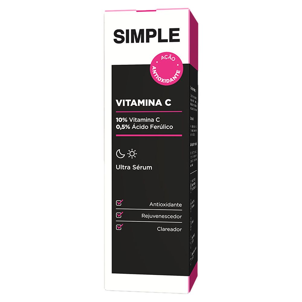 Sérum Facial Simple Organic Vitamina C 30ml Conta-Gotas - Drogaria Sao ...