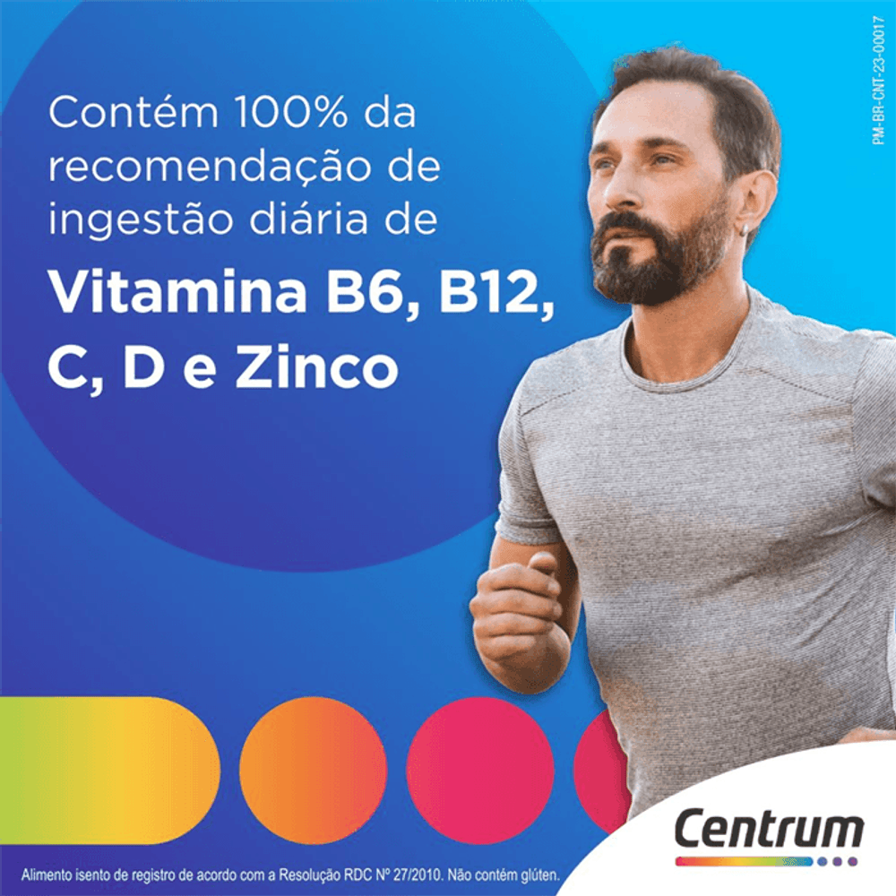 Suplemento Alimentar Centrum Gender Homem A a Zinco Vitaminas e ...