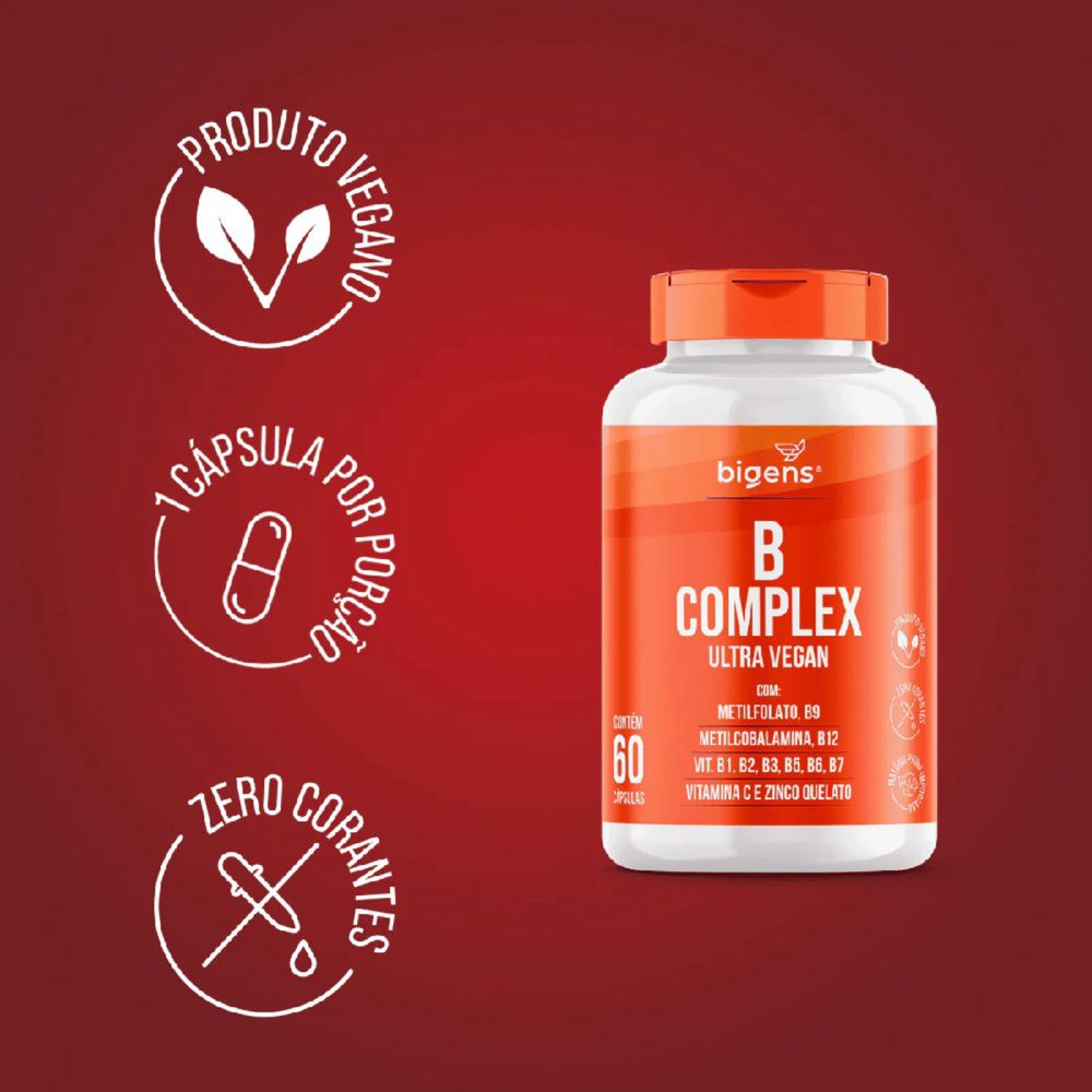 VITAMINA B COMPLEX 60 CAPSULAS BIGENS - Drogaria Sao Paulo