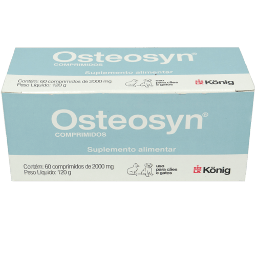 Osteosyn 2000mg Com 60 Comprimidos Para Cães e Gatos Raças Grandes Kit ...