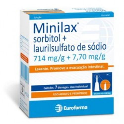 Minilax Eurofarma 7 Bisnagas 6,5g - Drogaria Sao Paulo
