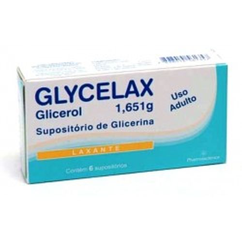 Glycelax Supositório Adulto C/6 - Drogaria Sao Paulo