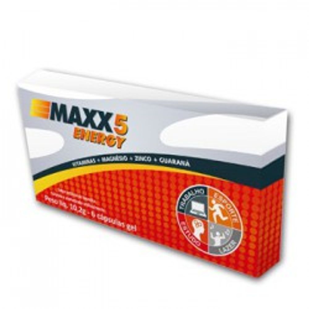 Maxx 5 Energy 6 Cápsulas Gel - Drogaria Sao Paulo