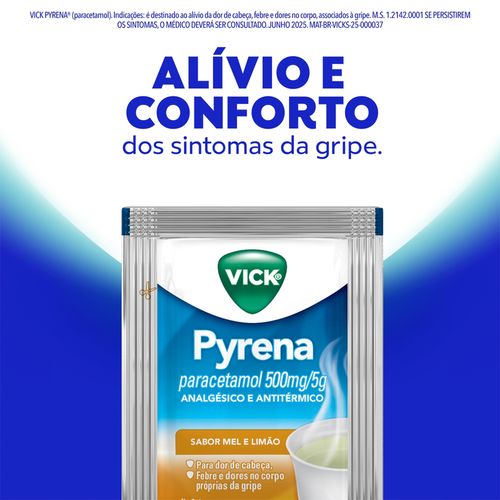 Chá para Gripe Vick Pyrena Sabor Mel e Limão 5g - Drogaria Sao Paulo