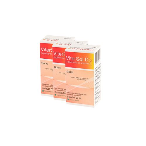 Vitamina D Vitersol D Gotas 20ml 3 Unidades - Drogaria Sao Paulo